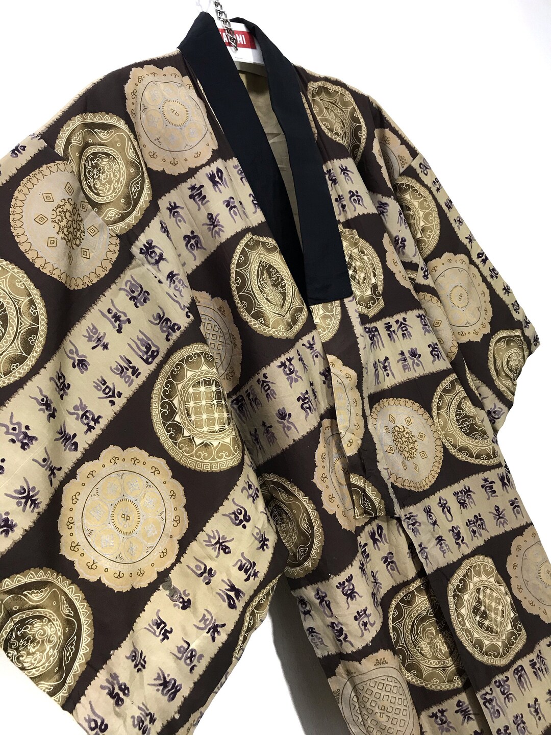 Made in Japan Vintage Kimono Juban Silk Jacket Fullpaterns Japanese ...