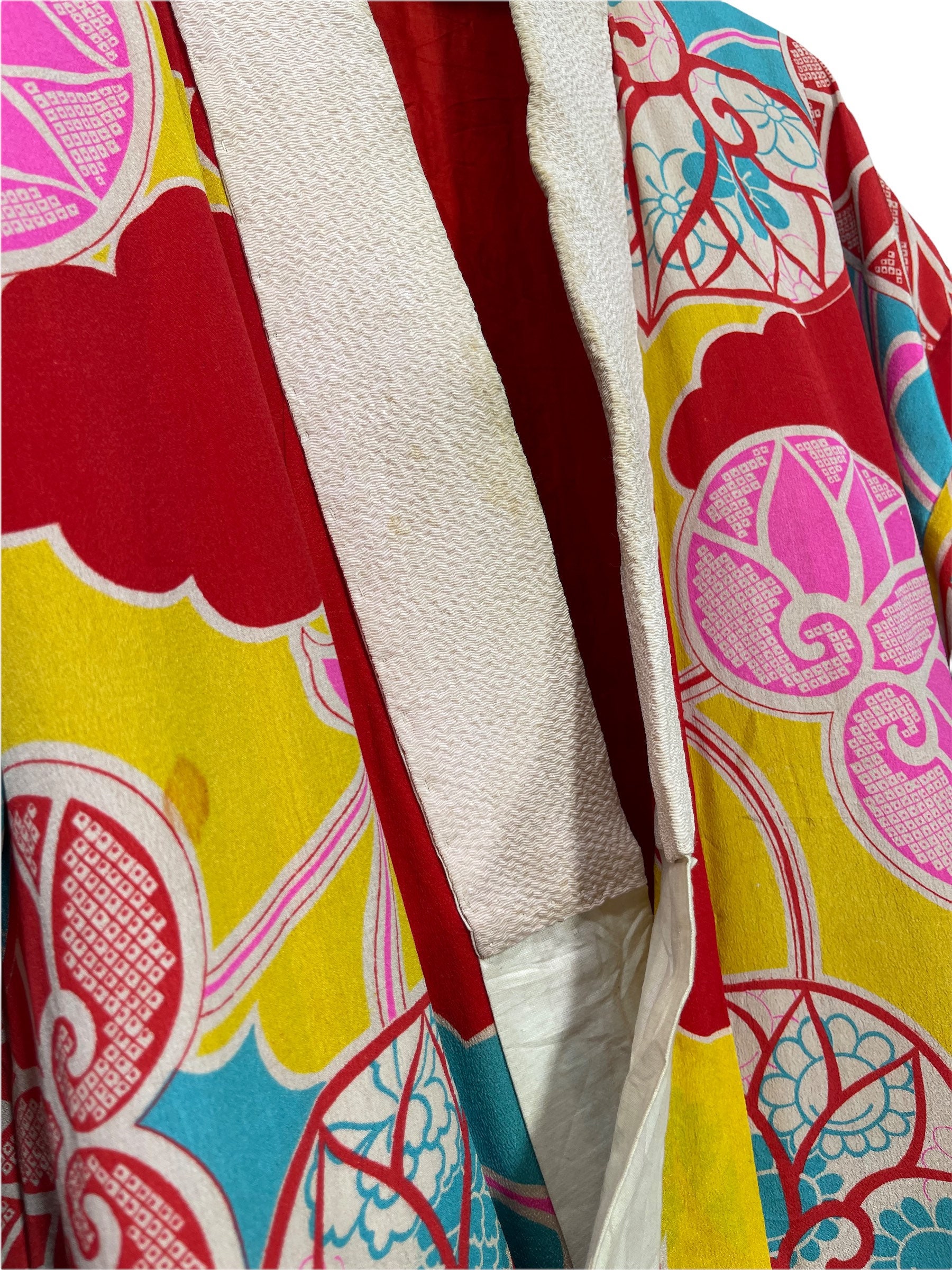 Made in Japan Vintage Old Thin Silk Juban Florals Pattern - Etsy