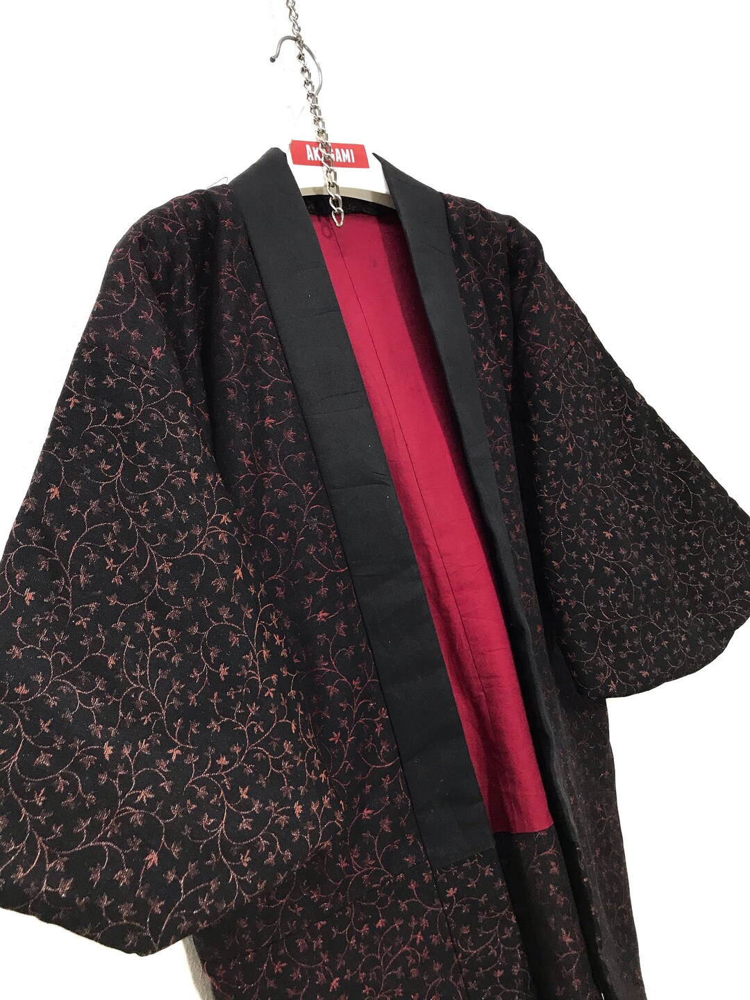 Made in Japan Vintage Hanten Jacket Handmade Padding Wadded Damask ...