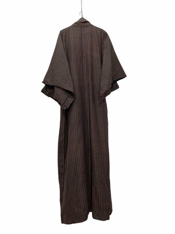 Made in Japan Vintage Mens Kimono Brown Check Pattern… - Gem