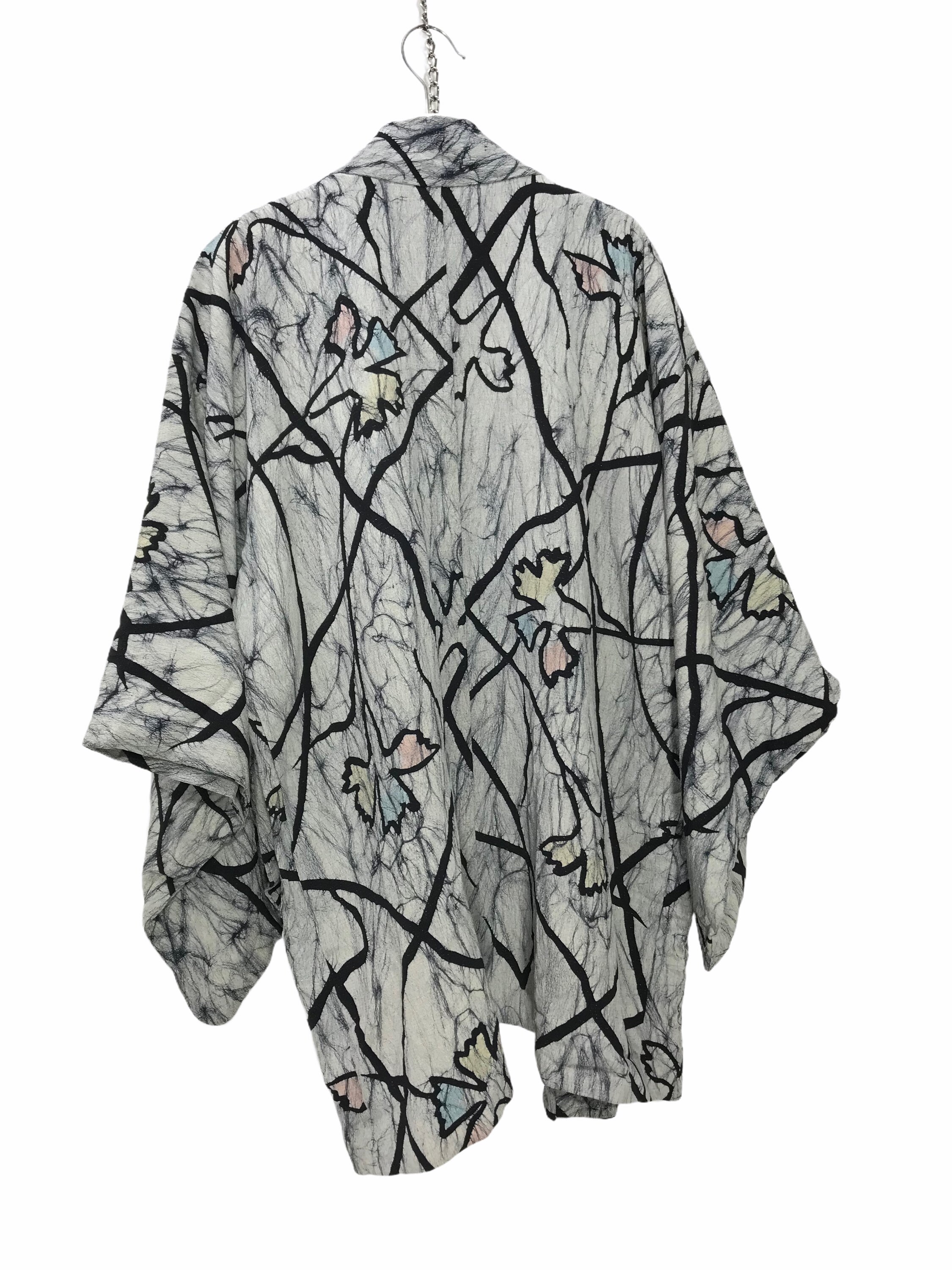 Made in Japan Vintage Haori Silk Abstract Patterns Drawstrings - Etsy