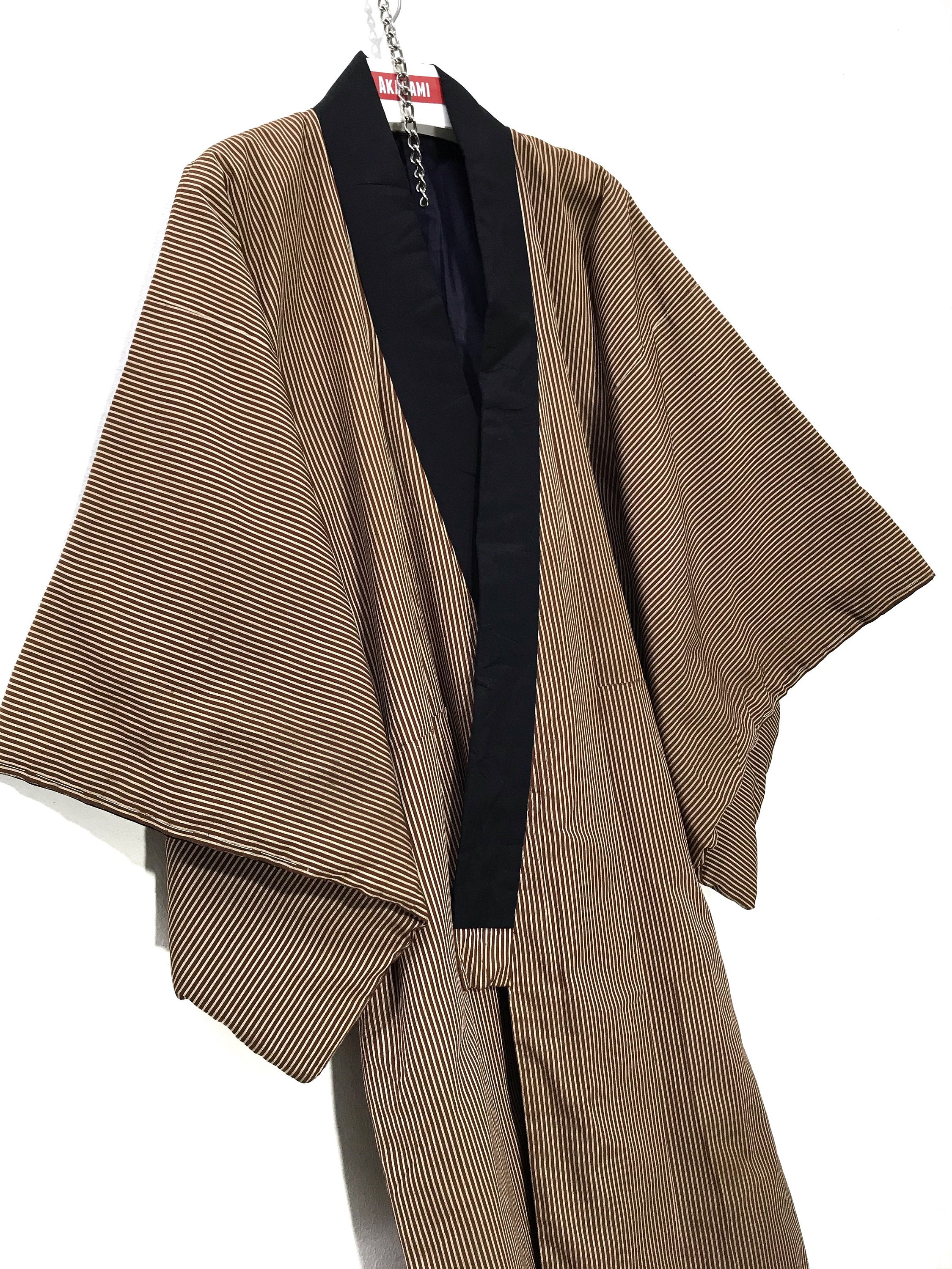Made in Japan Vintage Hanten Kimono Long Jacket Padding Wadded ...