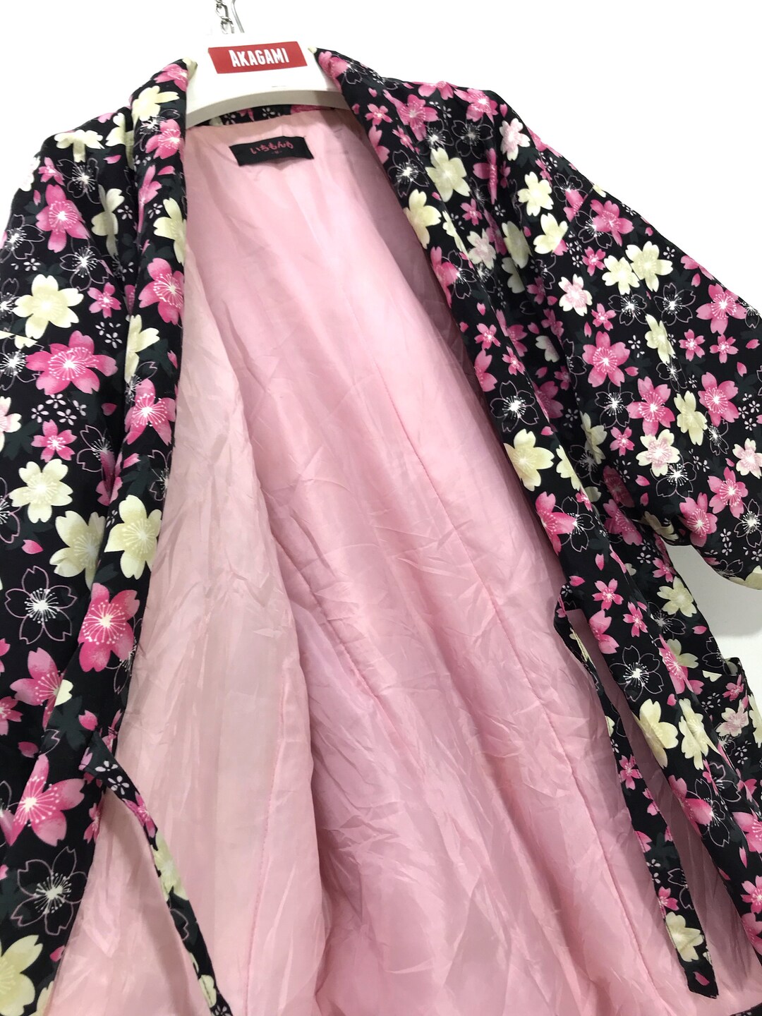 Hanten Jacket Padding Fullprinted Florals Drawstring Kimono Robe Warm ...