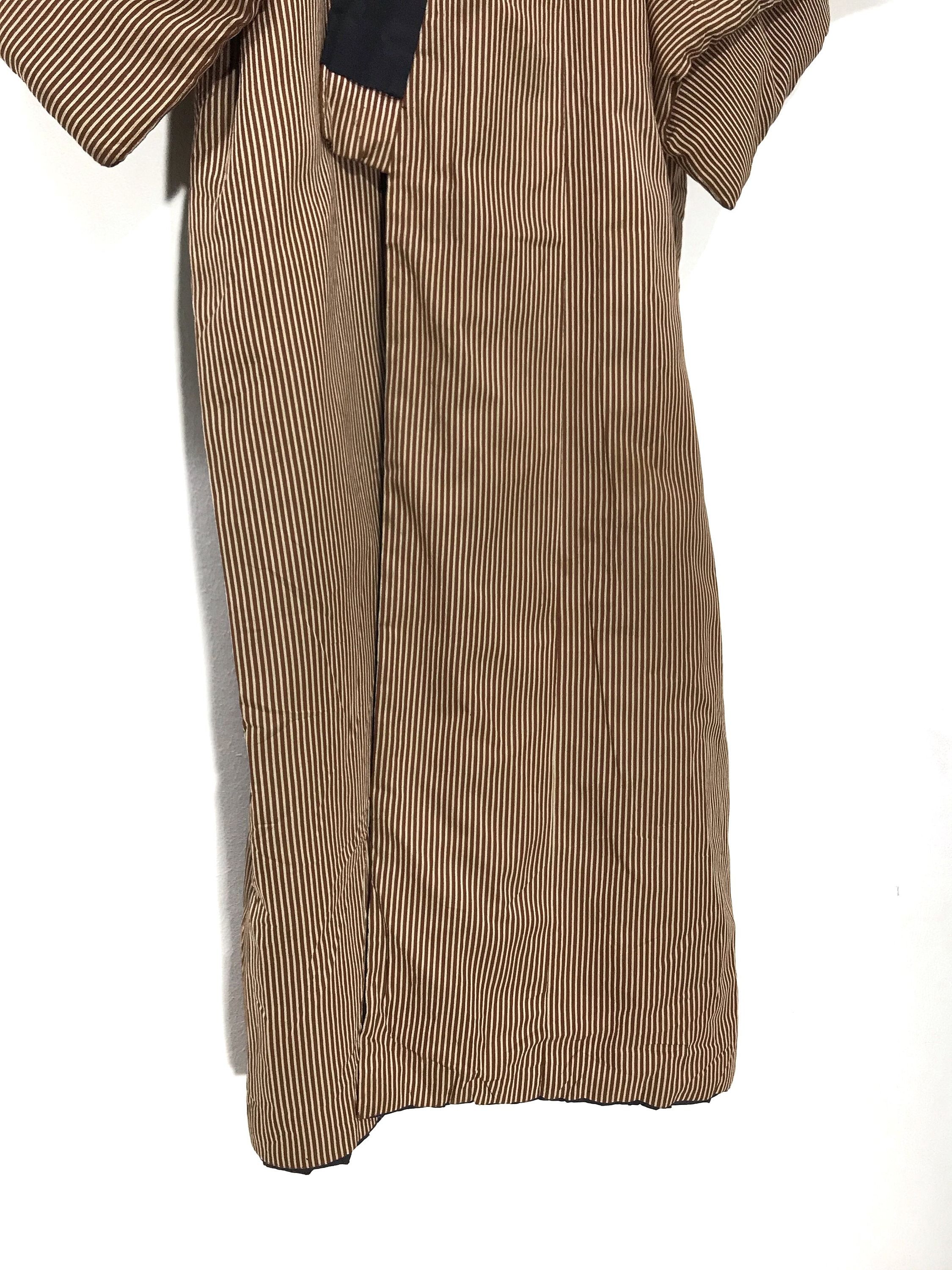 Made in Japan Vintage Hanten Kimono Long Jacket Padding Wadded ...