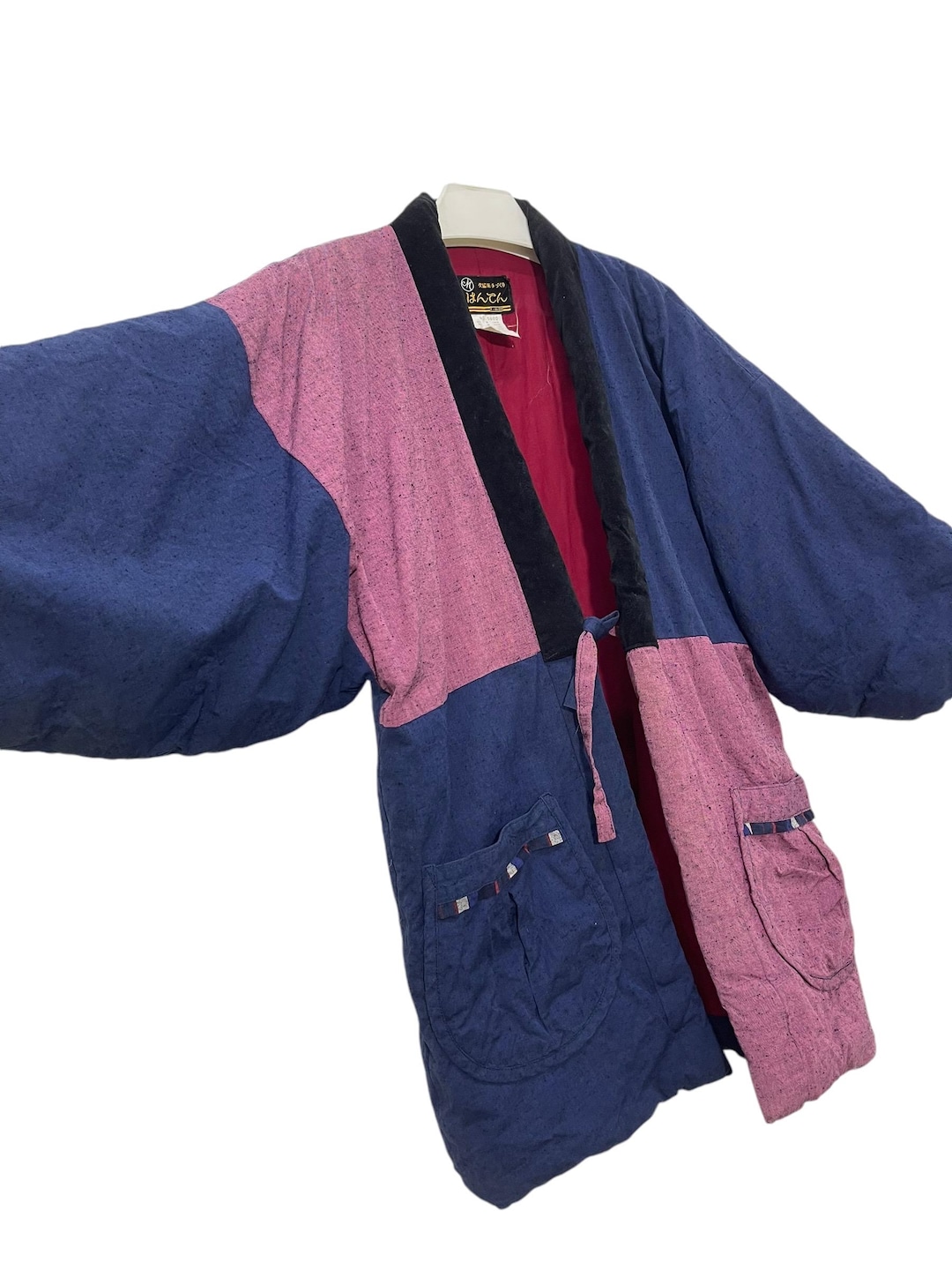 Vintage Hanten Jacket Padded Wadded Japanese Pattern Kimono Robe ...