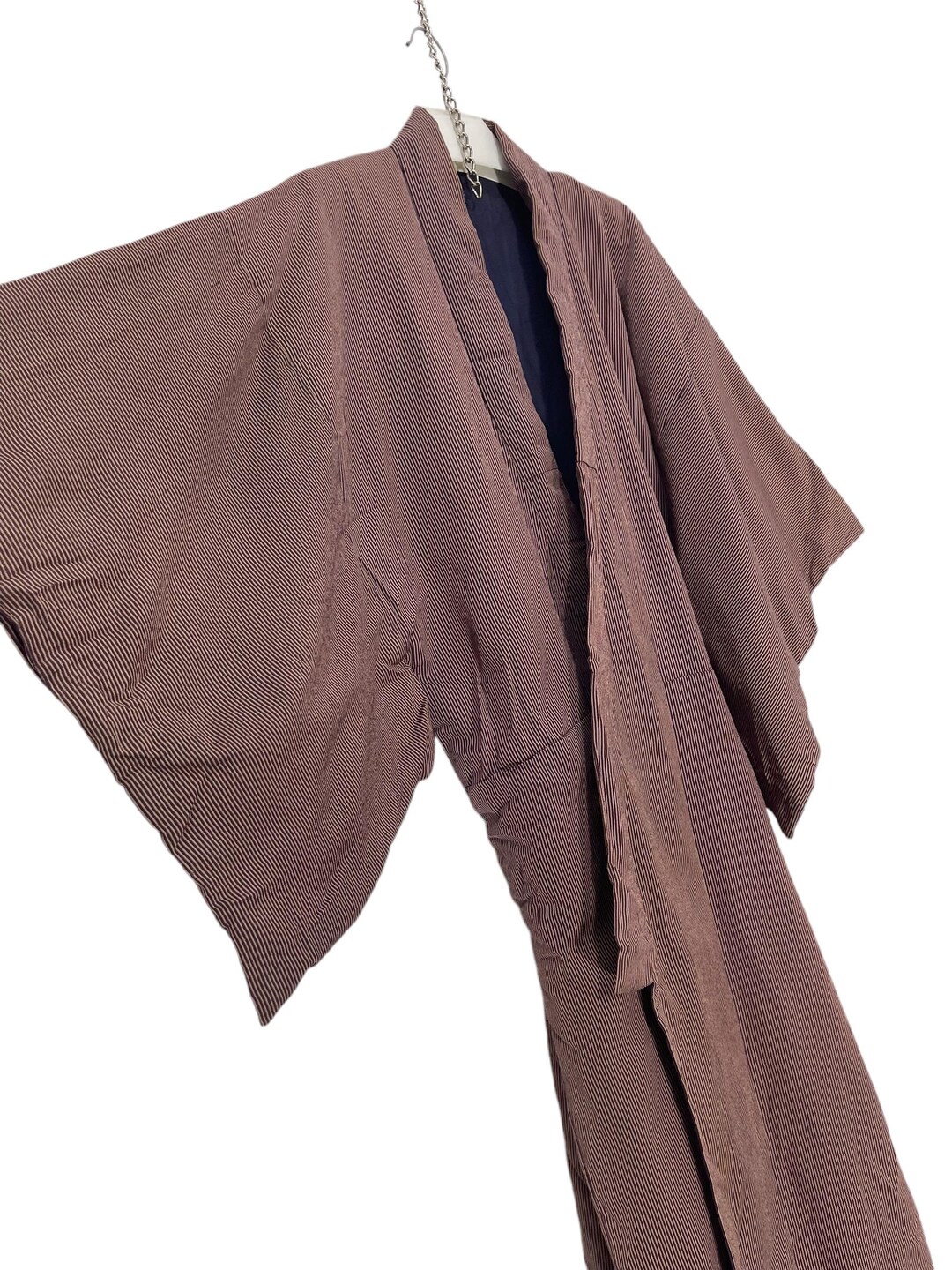 Vintage Hanten Long Kimono Padded Wadded Florals Pattern Kimono Robe ...
