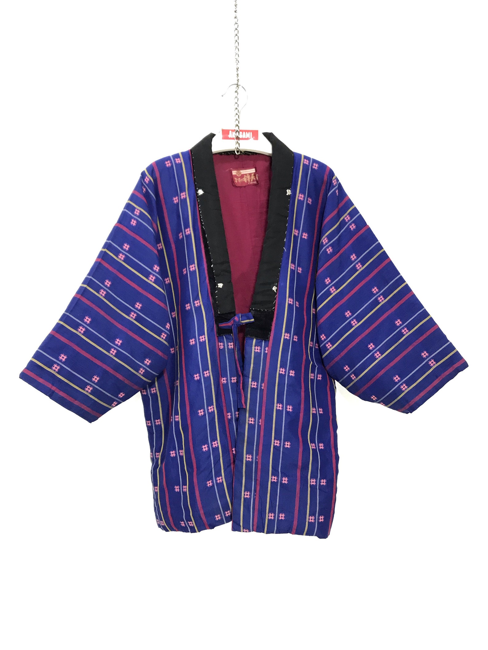 Made in Japan Vintage Hanten Jacket Padding Wadded Reconstructed Collar ...