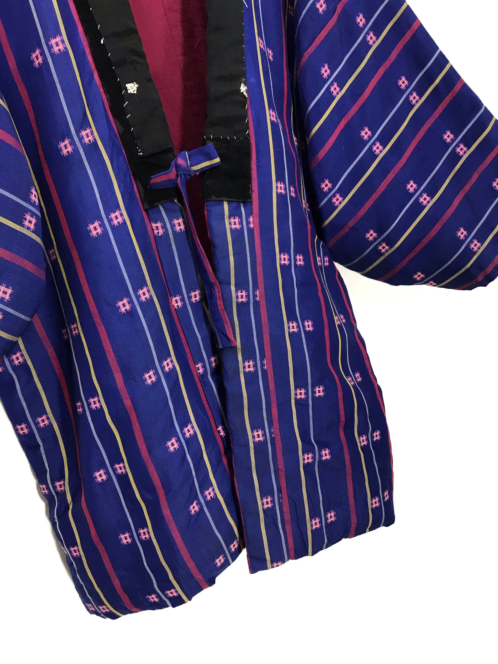 Made in Japan Vintage Hanten Jacket Padding Wadded Reconstructed Collar ...