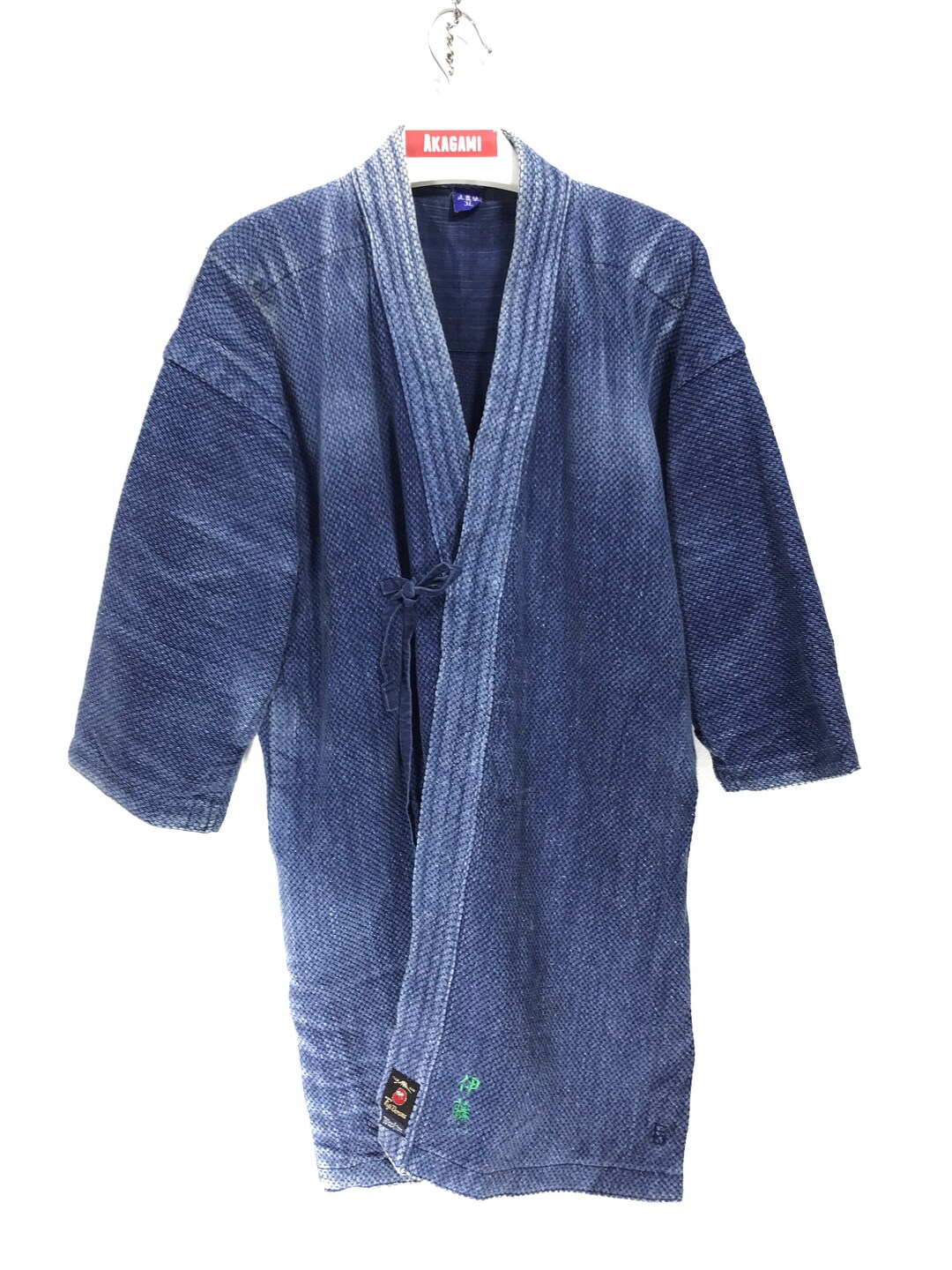 Made in Japan Vintage Kendo Jacket Beauty Faded Indigo Blue Woven ...