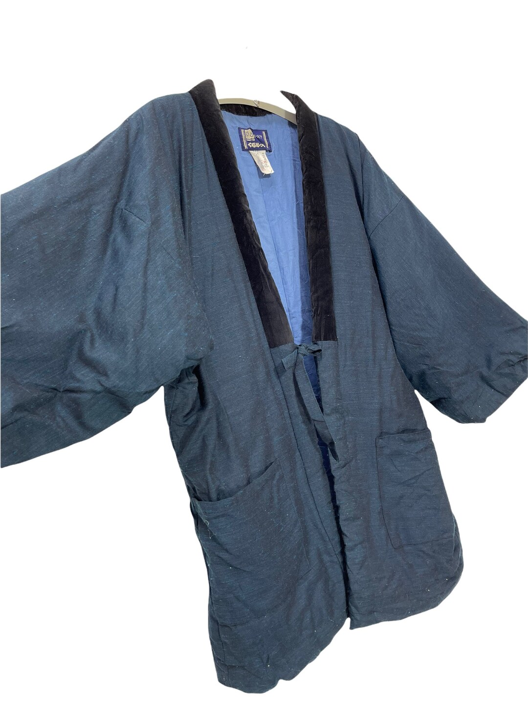 Made in Japan Vintage Hanten Wool Jacket Padding Wadded Plain Pattern ...