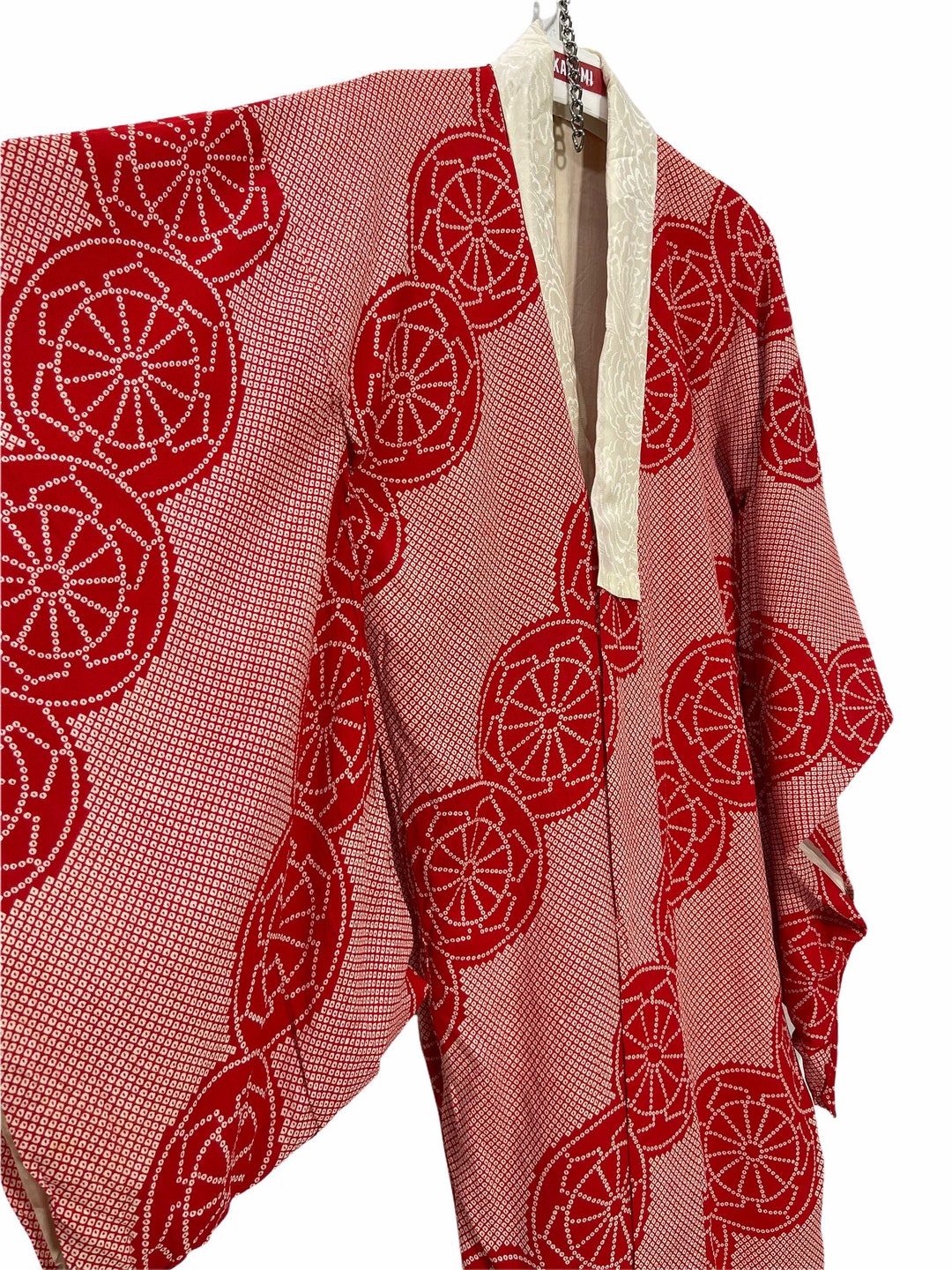 Vintage Showa Juban Kimono Shibori Style Printed Japanese Pattern ...
