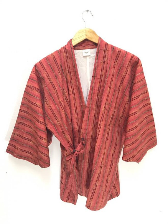 Japanese Traditional Haori Light Jacket Wool Drawstri… - Gem