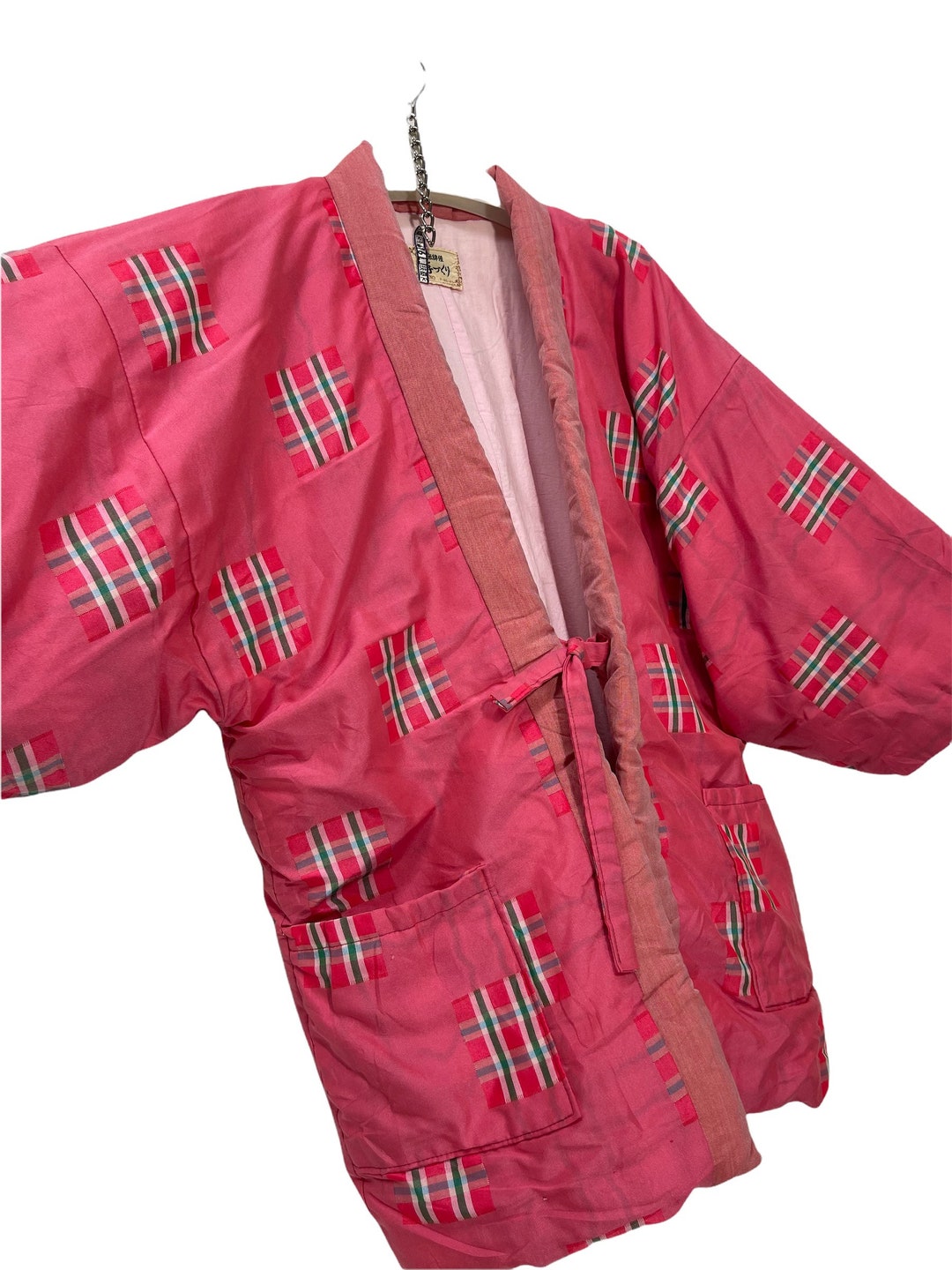 Made in Japan Hanten Pinky Jacket Padding Wadded Windows Pattern ...
