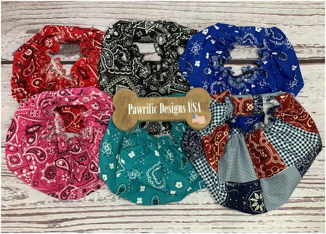 Dog Snood Bandana Print Fabric, Cavalier King Charles Spaniel Dog Ear ...