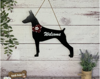 Welcome Doberman Sign - Etsy
