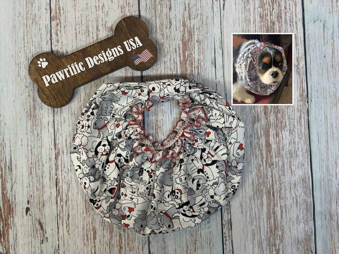 Cartoon Dog Snood: Cavalier Spaniel Ear Protector for Eating & Walking ...