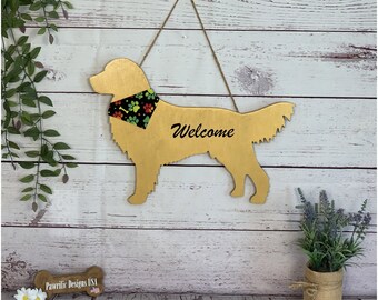 Wood Dog Welcome Sign - Etsy
