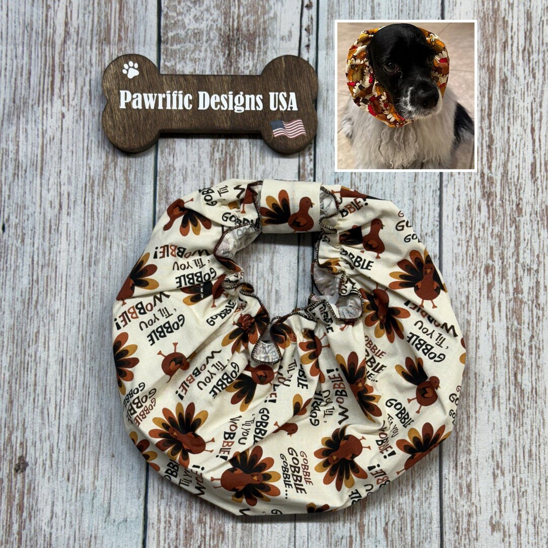 Thanksgiving Dog Snood: Turkey Ear Cover for Long Ear Dogs - Etsy