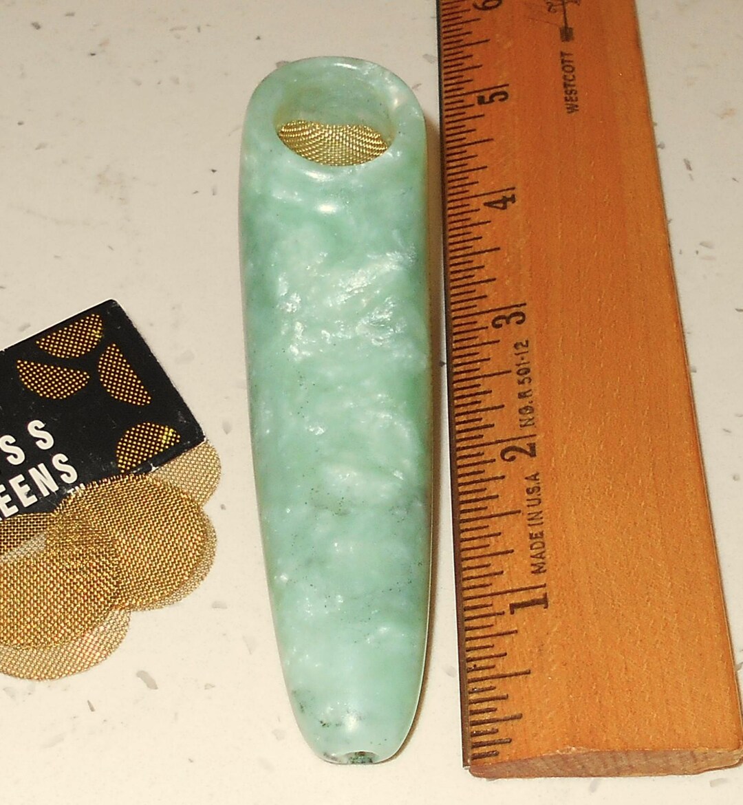 Stone Smoking Pipe 3 Made in Wisconsin FREE SHIPPING & 6 BRASS Screens ...