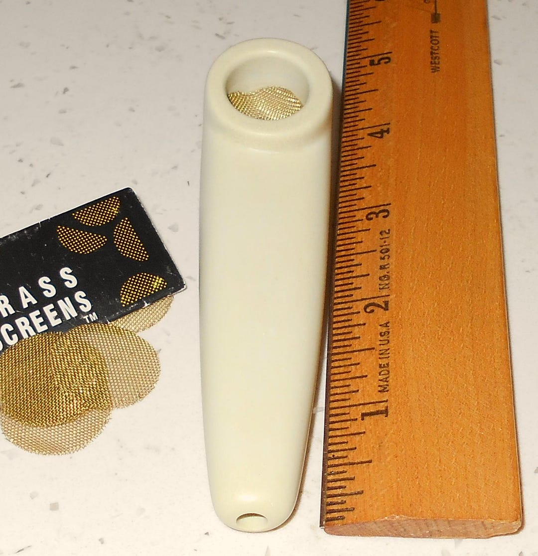 Stone 4" Smoking Pipe Cream Color ~ Made in Wisconsin ~ FREE SHIPPING ...