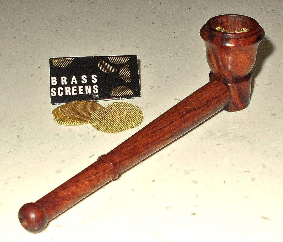 5 Rosewood Smoking Pipe W/detachable bell Bowl FREE SHIPPING & 6 Brass ...