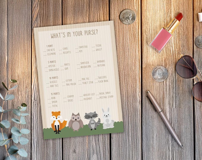 Bridal Shower Game * Baby Shower Game * What's in Your Purse , Unique ...