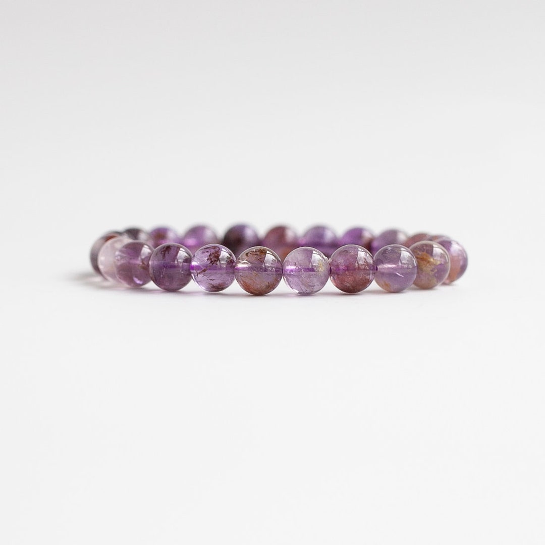 Super 7 Bracelet, 8mm Super 7 Bead Bracelet - Etsy
