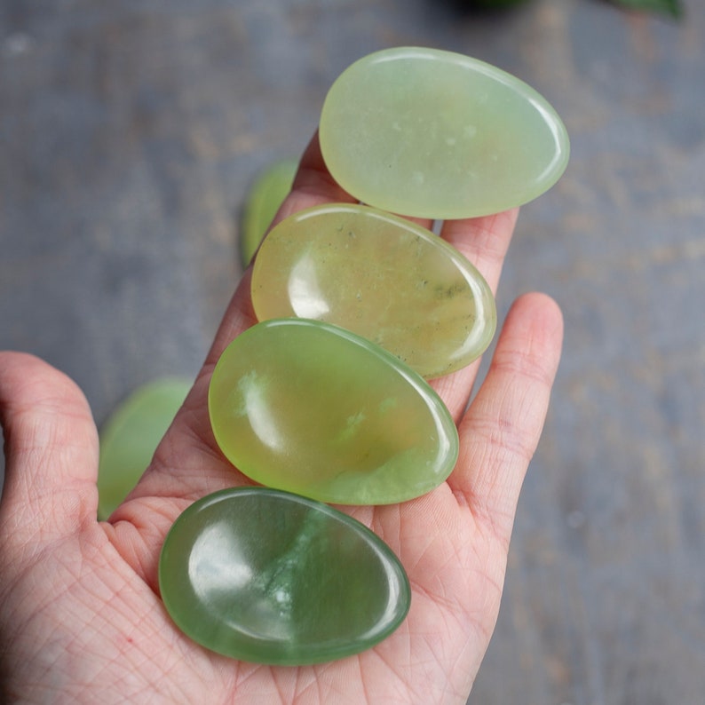 Jade Worry Stone Palm Stone Light Green Jade Stone for Love - Etsy