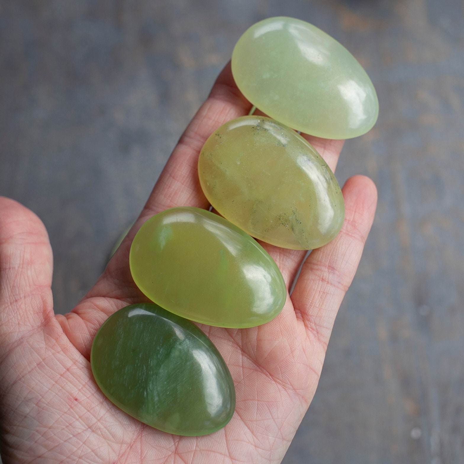 Jade Worry Stone Palm Stone Light Green Jade Stone for Love - Etsy