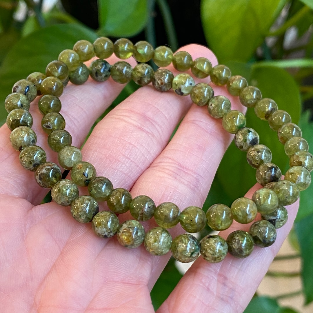 Peridot Bracelet, Natural Peridot Stone Bracelet, Heart Chakra, August ...