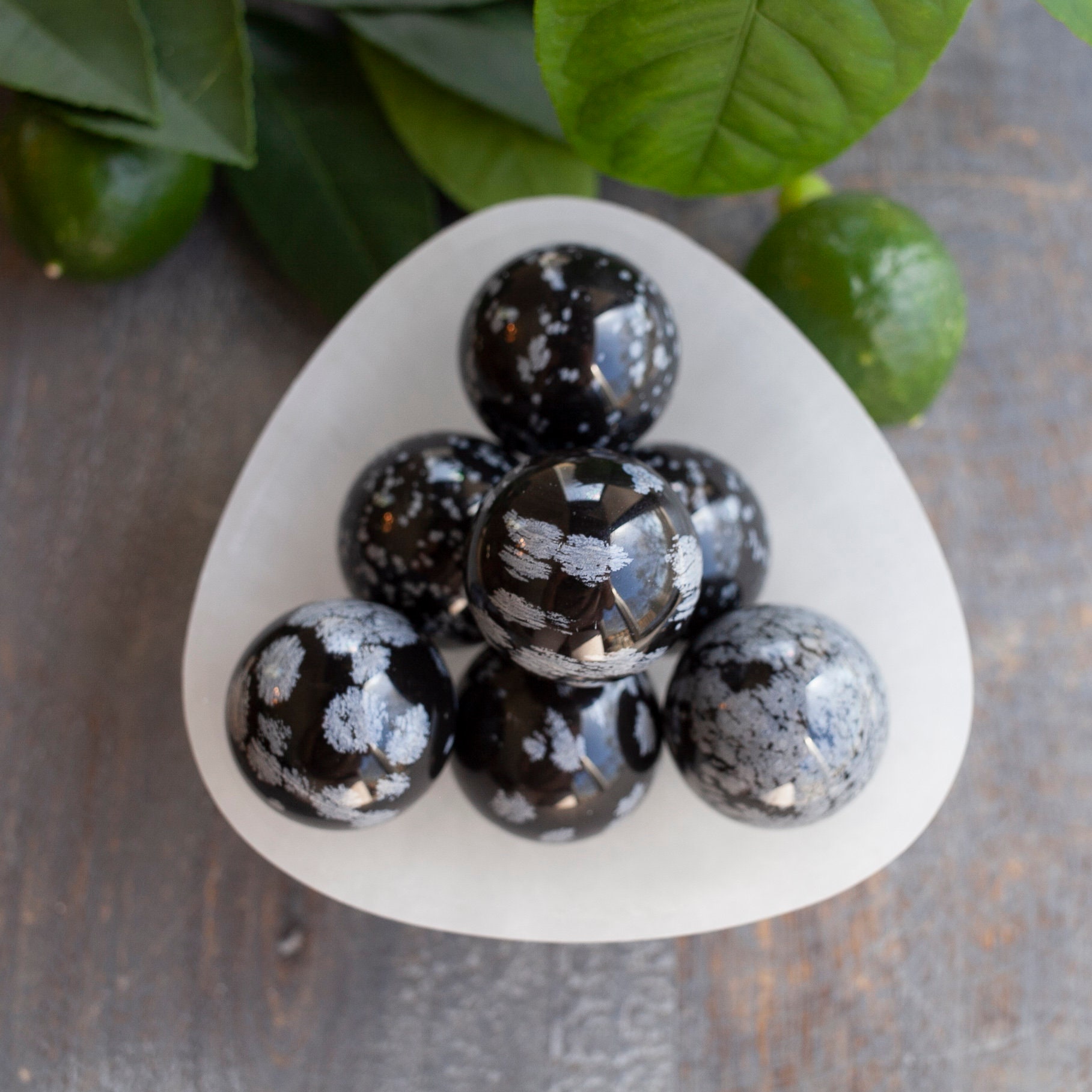 Snowflake Obsidian Sphere - Etsy