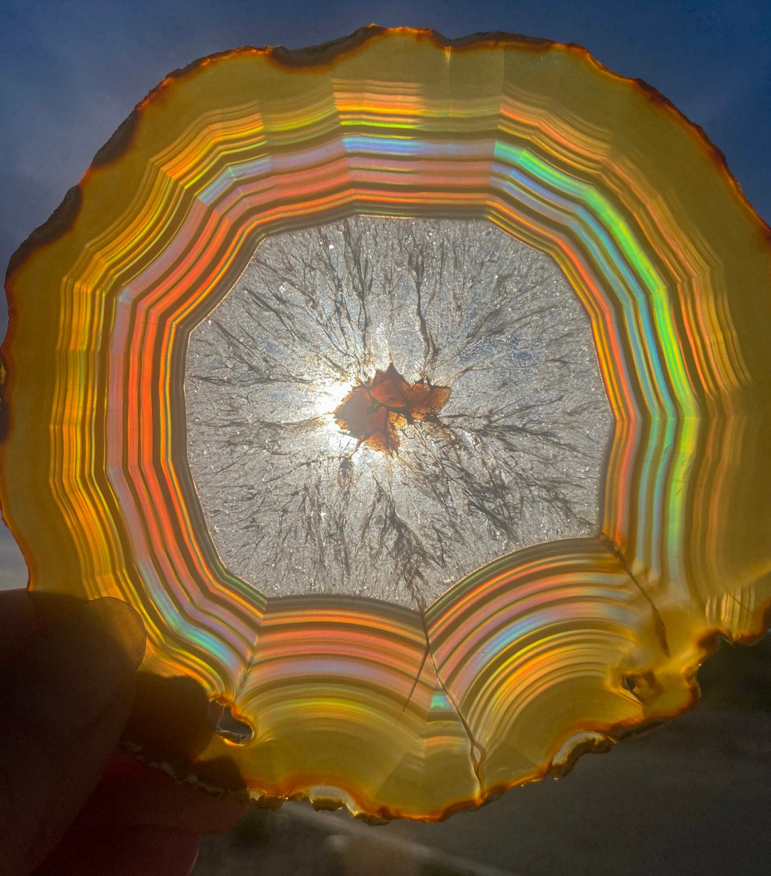 Rainbow Iris Agate Slab, Large Size, Full Spectrum, Iris Agate, Rainbow Agate - Etsy
