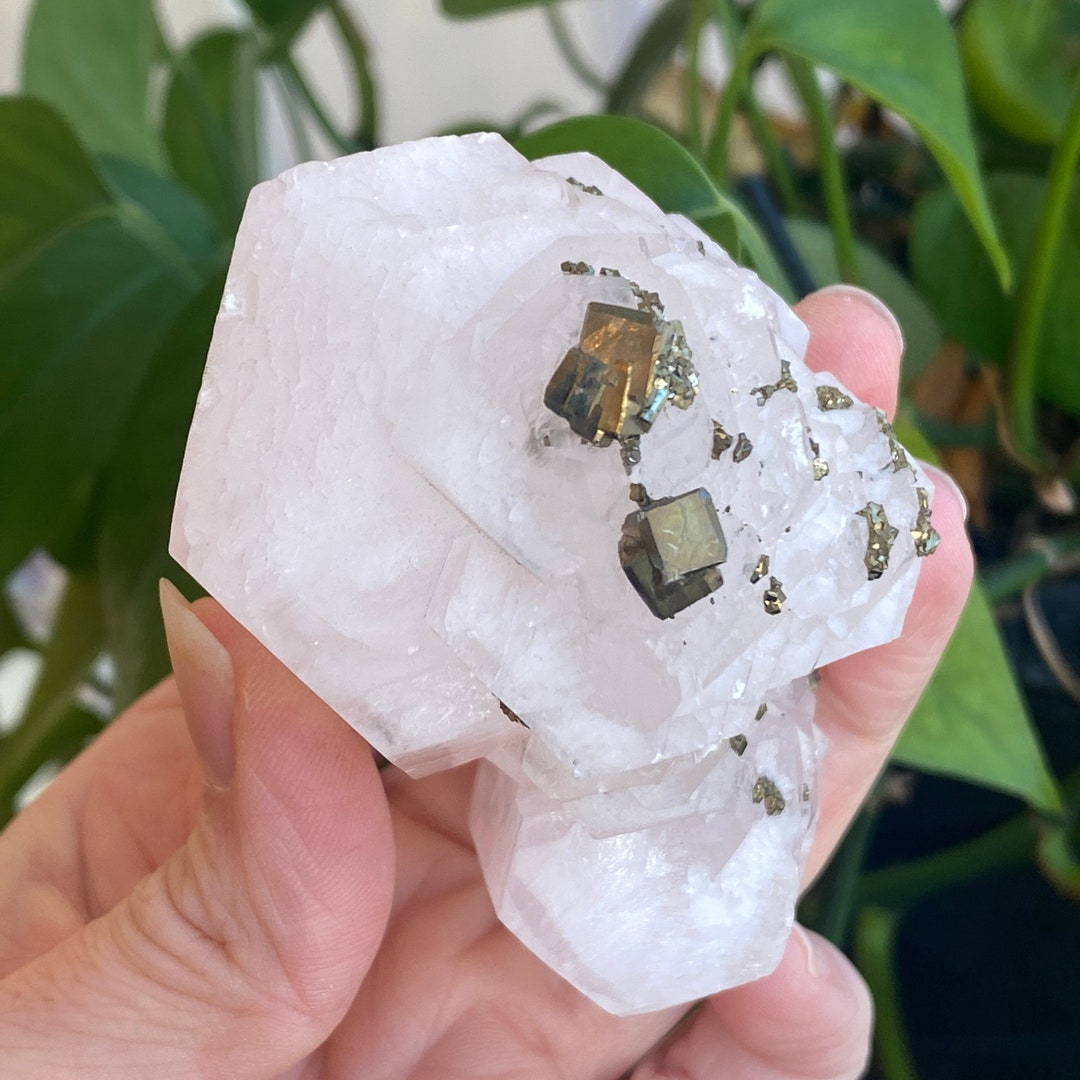 Poker Chip Calcite, Pyrite, Hunan, New Deposit, Calcite Specimen ...