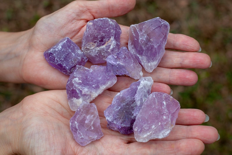 Raw Lilac Amethyst Crystal 1in Large Rough Amethyst Stone - Etsy