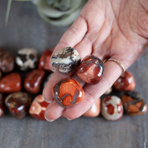 Jasper Stone Poppy Jasper High-Quality Red & Pink | Etsy