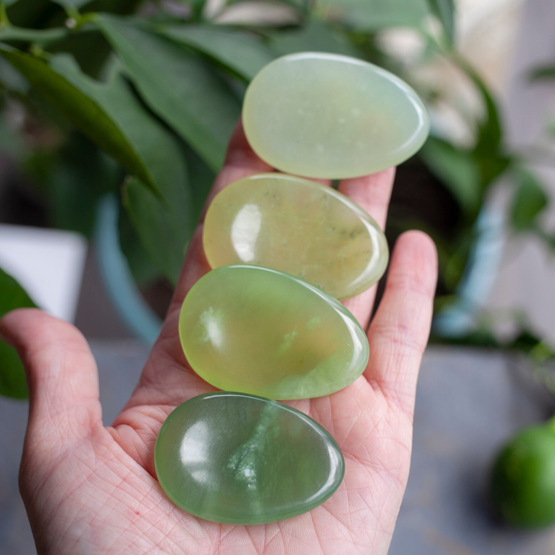Jade Worry Stone Palm Stone Light Green Jade Stone for Love - Etsy UK