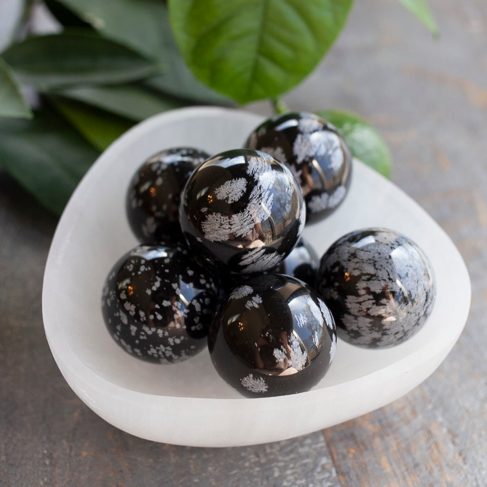 Snowflake Obsidian Sphere - Etsy