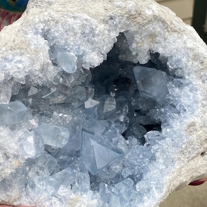 Large Celestite Geode, Celestite Crystal, Large Celestite, Sky Blue ...