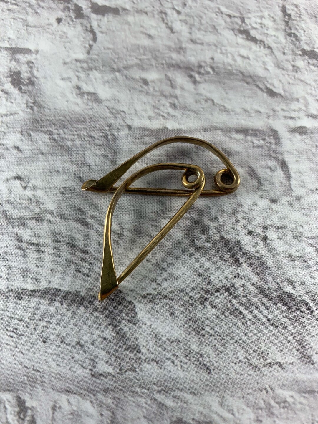 One Pair (2) of Hand Crafted Brass Fibula Pins. - Etsy