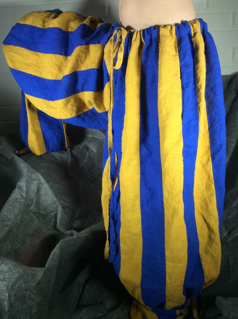 Striped 100% Linen Rus / Viking Pants - Etsy