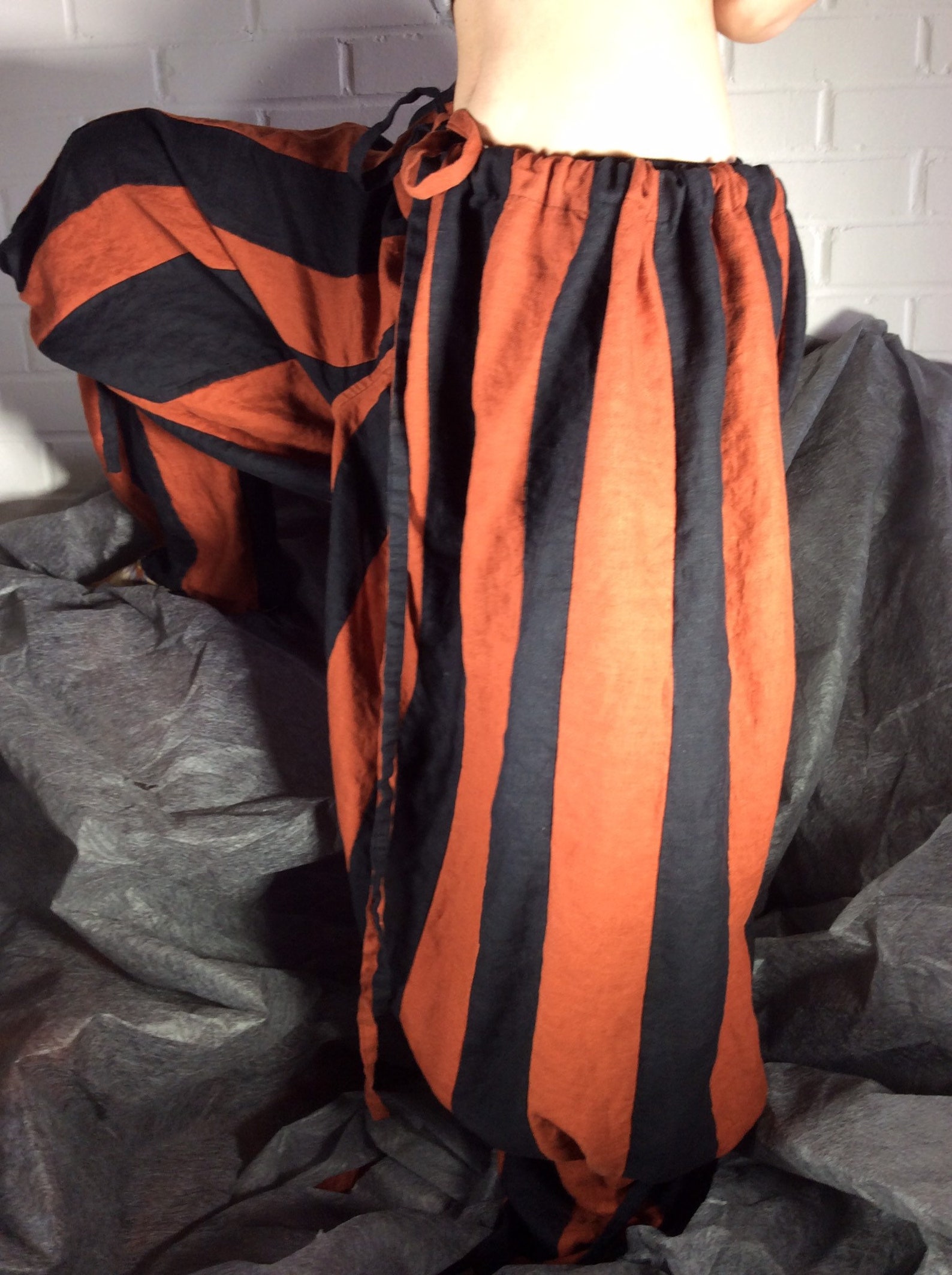 Striped 100% Linen Rus / Viking Pants - Etsy