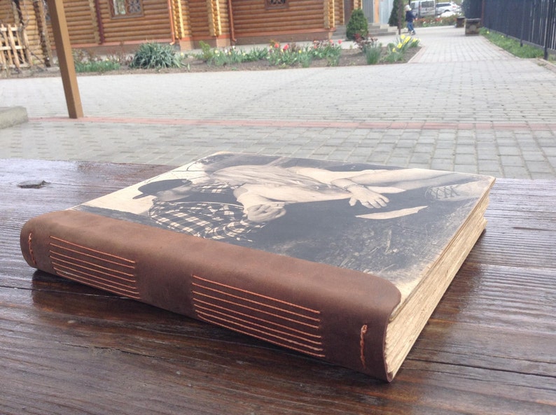 Picture on Wood Custom Photo Album Wooden NoteBook | Etsy