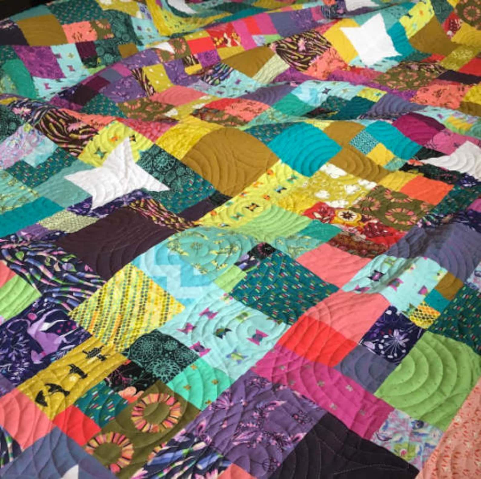 Modern Quilt Pattern, Instant PDF Download, Starbright Quilt! Patchwork ...
