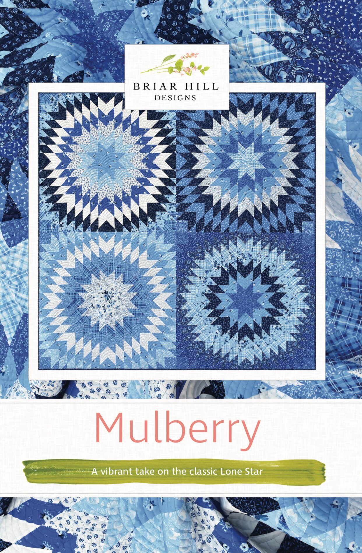Mulberry Quilt Pattern, Modern Quilt Lone Star, Instant Download PDF ...