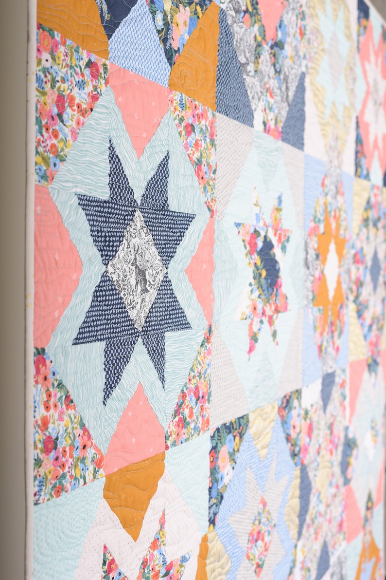 Booklet Modern Quilt Pattern Yonder Crib Throw Twin | Etsy