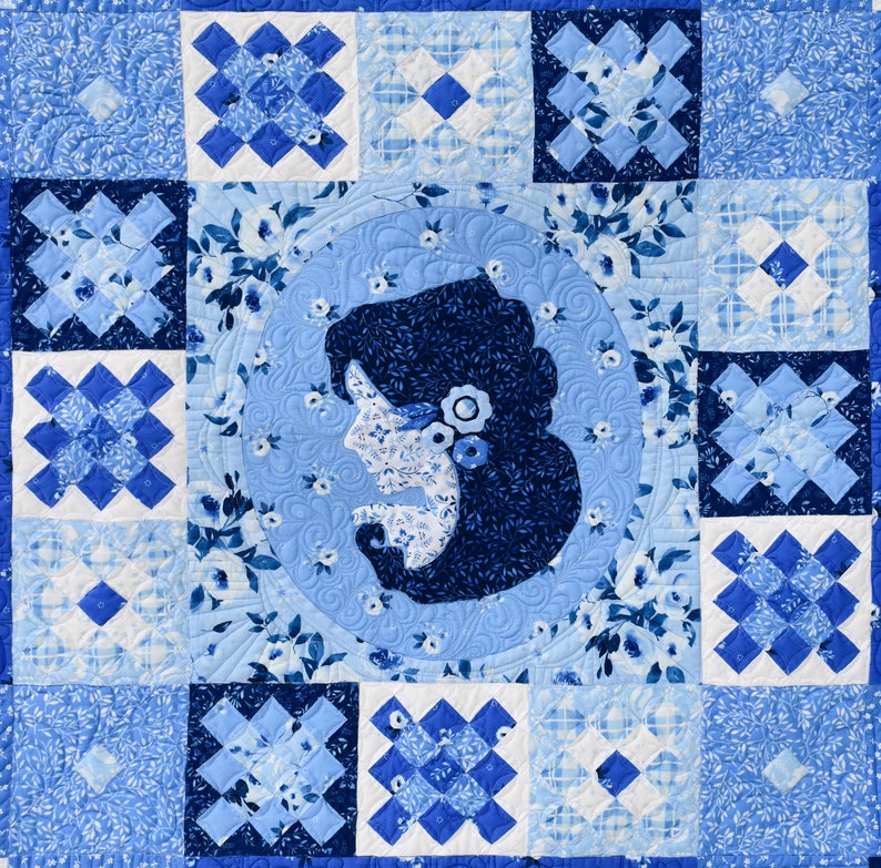 Cameo Quilt Pattern, Modern Traditional Heirloom, Applique, Instant ...