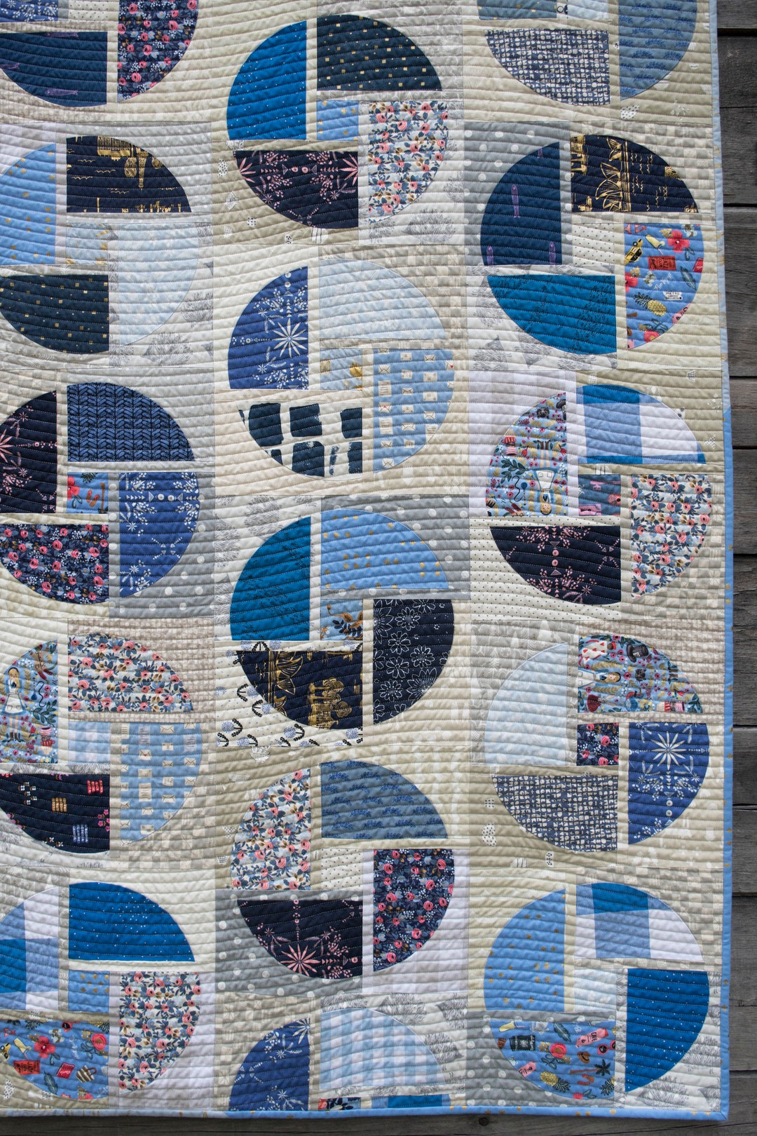 Modern Quilt Pattern, Potter's Wheel in Twin, Throw and Crib Sizes ...