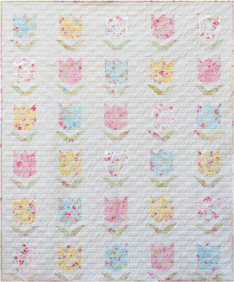Booklet Modern New Spring Quilt Pattern in 3 Sizes Sweet - Etsy
