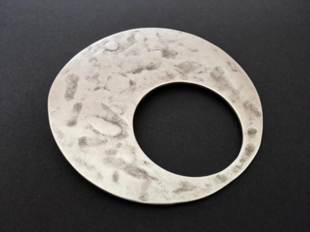 Antique Silver Plated Large Round Brooch Ethnic Jewelry - Etsy