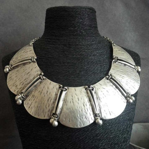 Silver Statement Necklace - Etsy